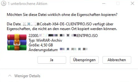 [Gelöst] Möchten Sie die Datei wirklich ohne Eigenschaften kopieren? - EaseUS